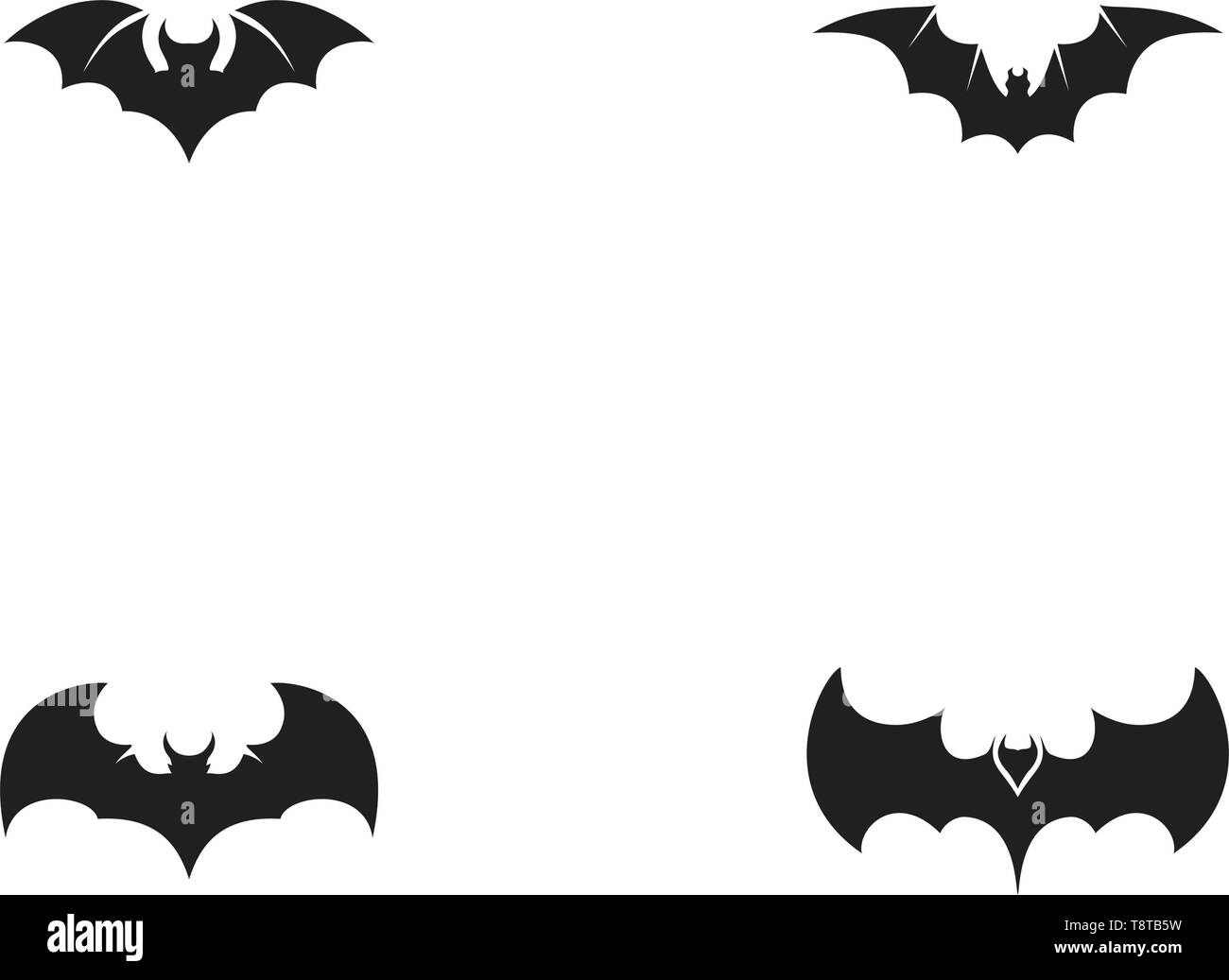 Bat wing black symbol logo Stock Vector Image & Art - Alamy