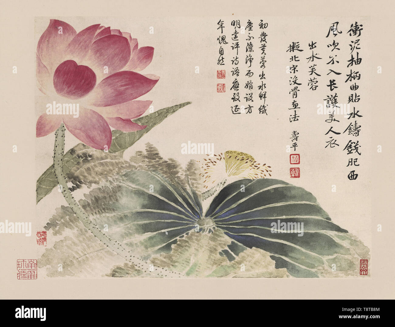 Qing Shouping Shouping Mountain Landscape Birds and Birds Book 10 Stock ...