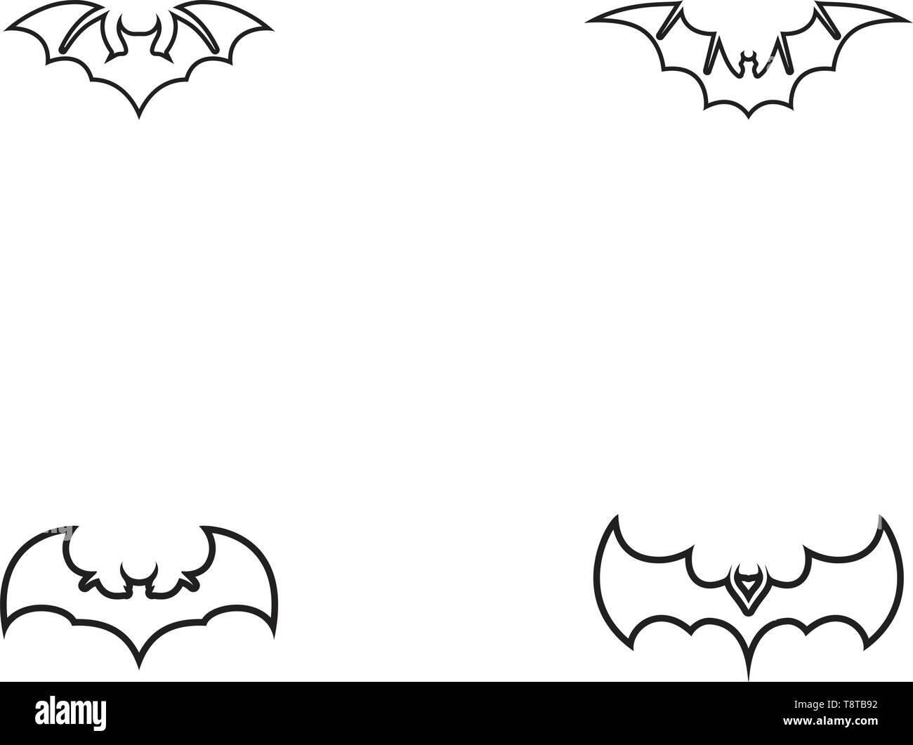 Bat wing black symbol logo Stock Vector Image & Art - Alamy