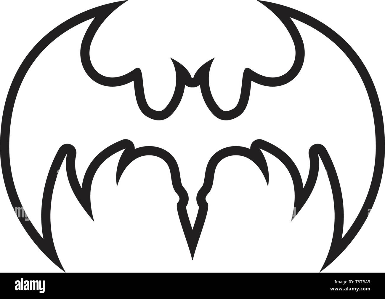 Bat wing black symbol logo Stock Vector Image & Art - Alamy