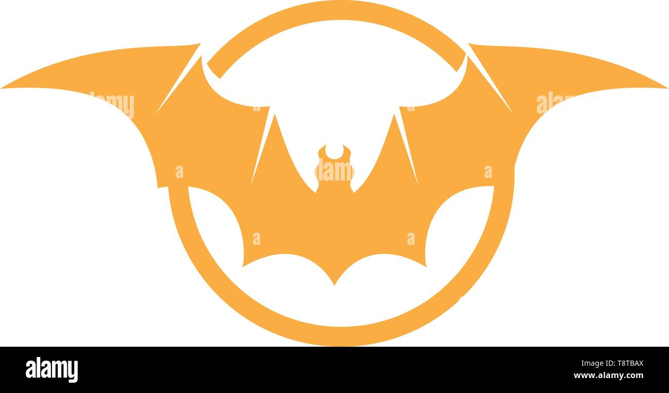 Bat wing black symbol logo Stock Vector Image & Art - Alamy