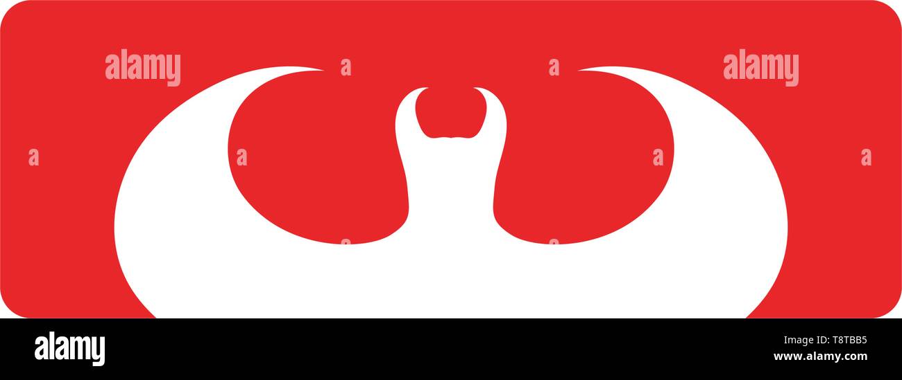 Bat wing black symbol logo Stock Vector Image & Art - Alamy