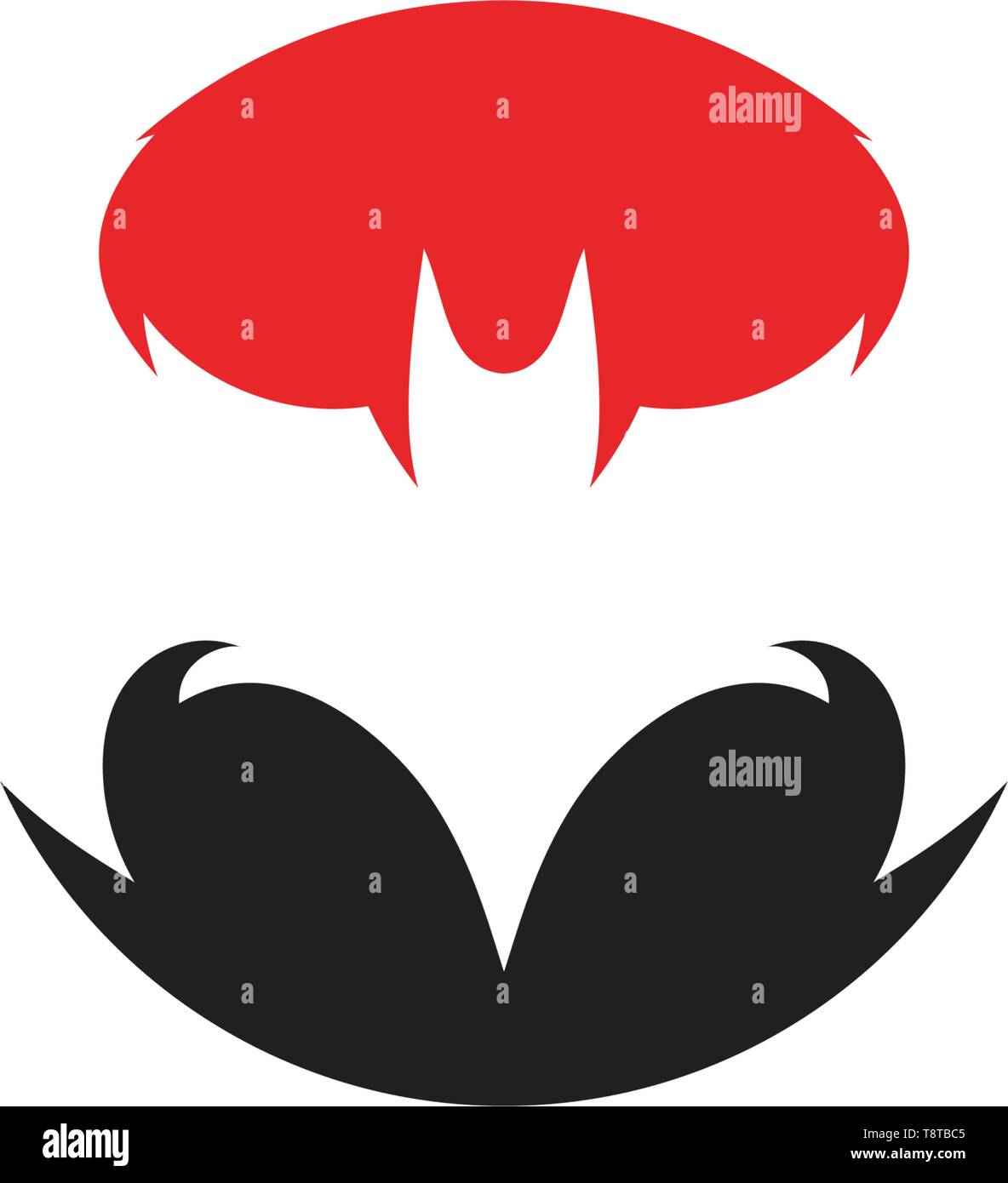 Bat wing black symbol logo Stock Vector Image & Art - Alamy