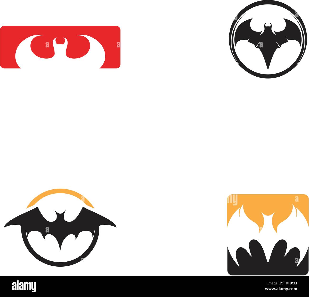 Bat wing black symbol logo Stock Vector Image & Art - Alamy