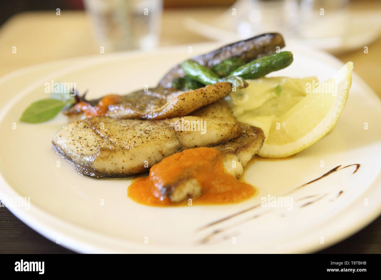 sea bass fillet Stock Photo - Alamy