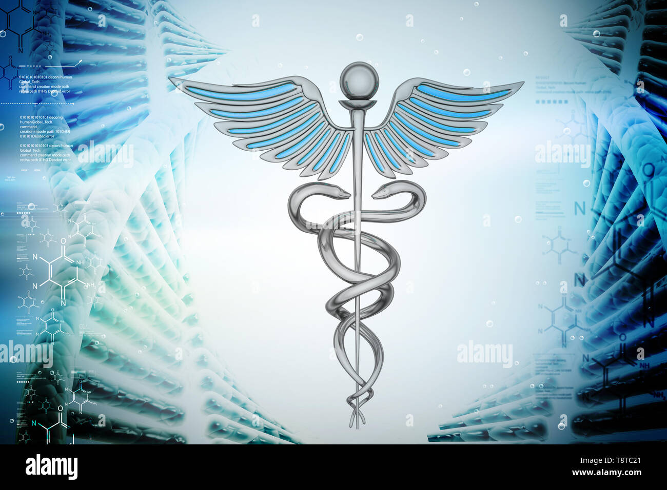 Medical symbol with dna cell Stock Photo - Alamy