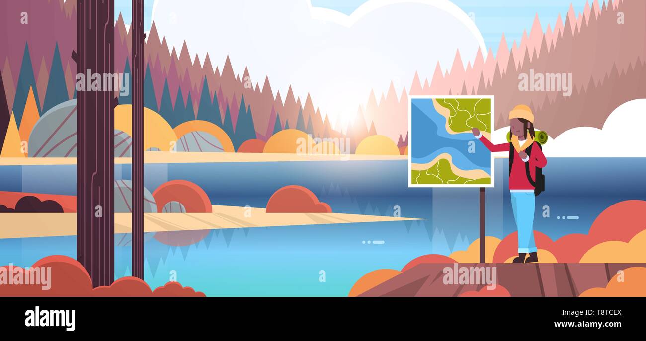 African american traveler tourist Stock Vector Images - Alamy