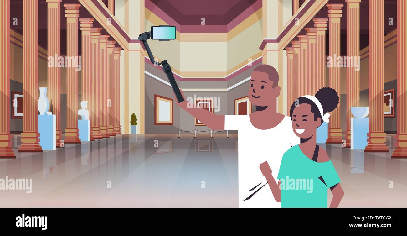 Selfie stick man indoor Stock Vector Images - Alamy