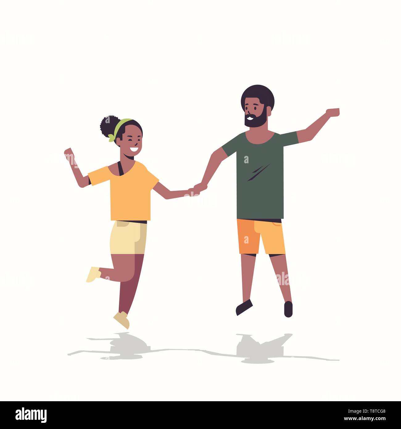 Animated People Holding Hands