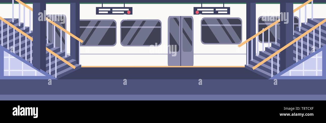 train subway railway underground station empty no people platform city ...