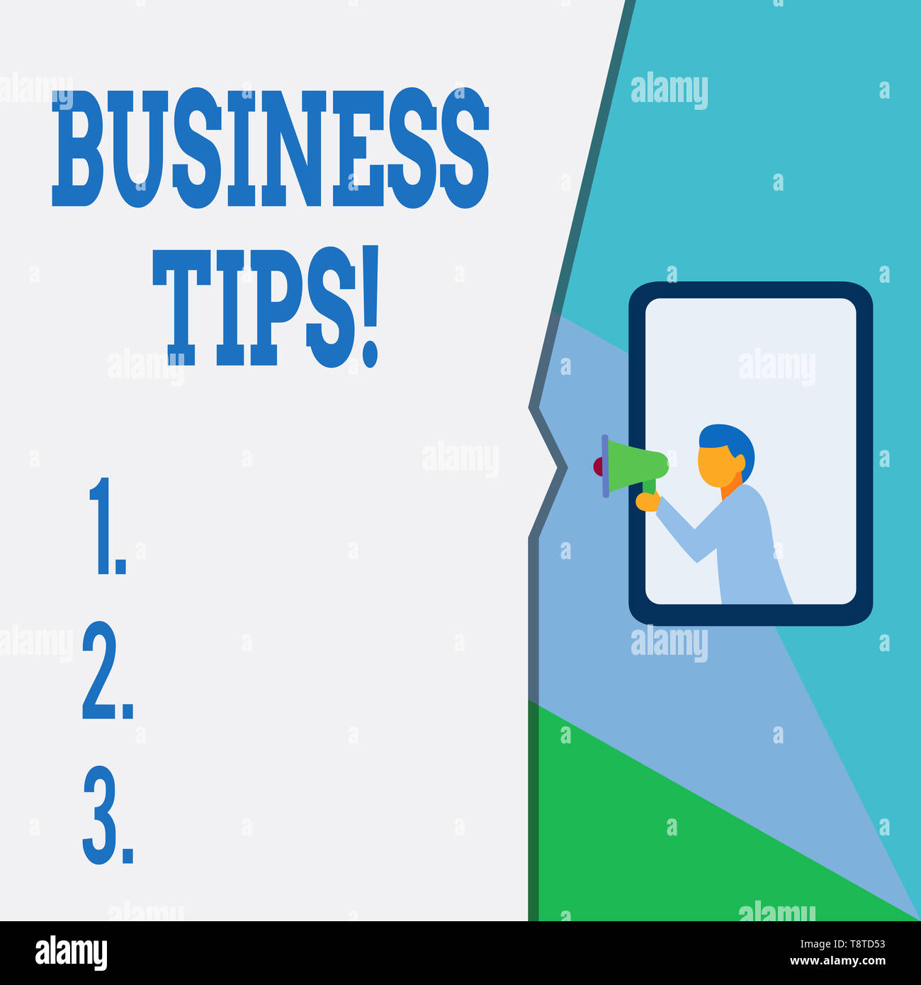 Text sign showing Business Tips. Business photo text tricks or ideas on ...