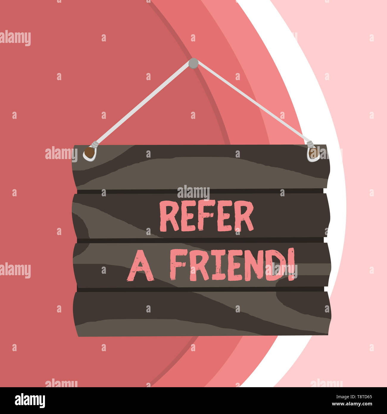 Conceptual hand writing showing Refer A Friend. Concept meaning direct ...