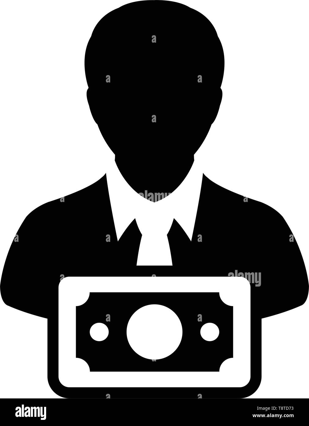 Payment icon vector male user person profile avatar with money symbol ...