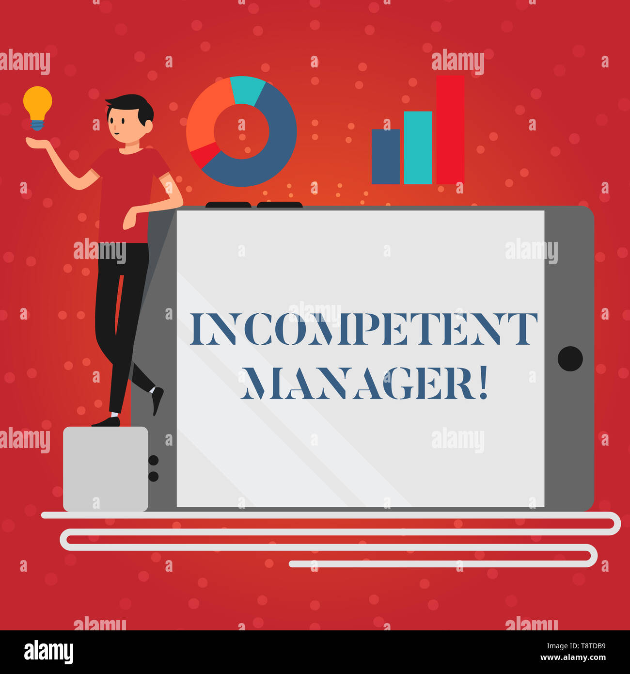 Writing note showing Incompetent Manager. Business concept for Lacking ...