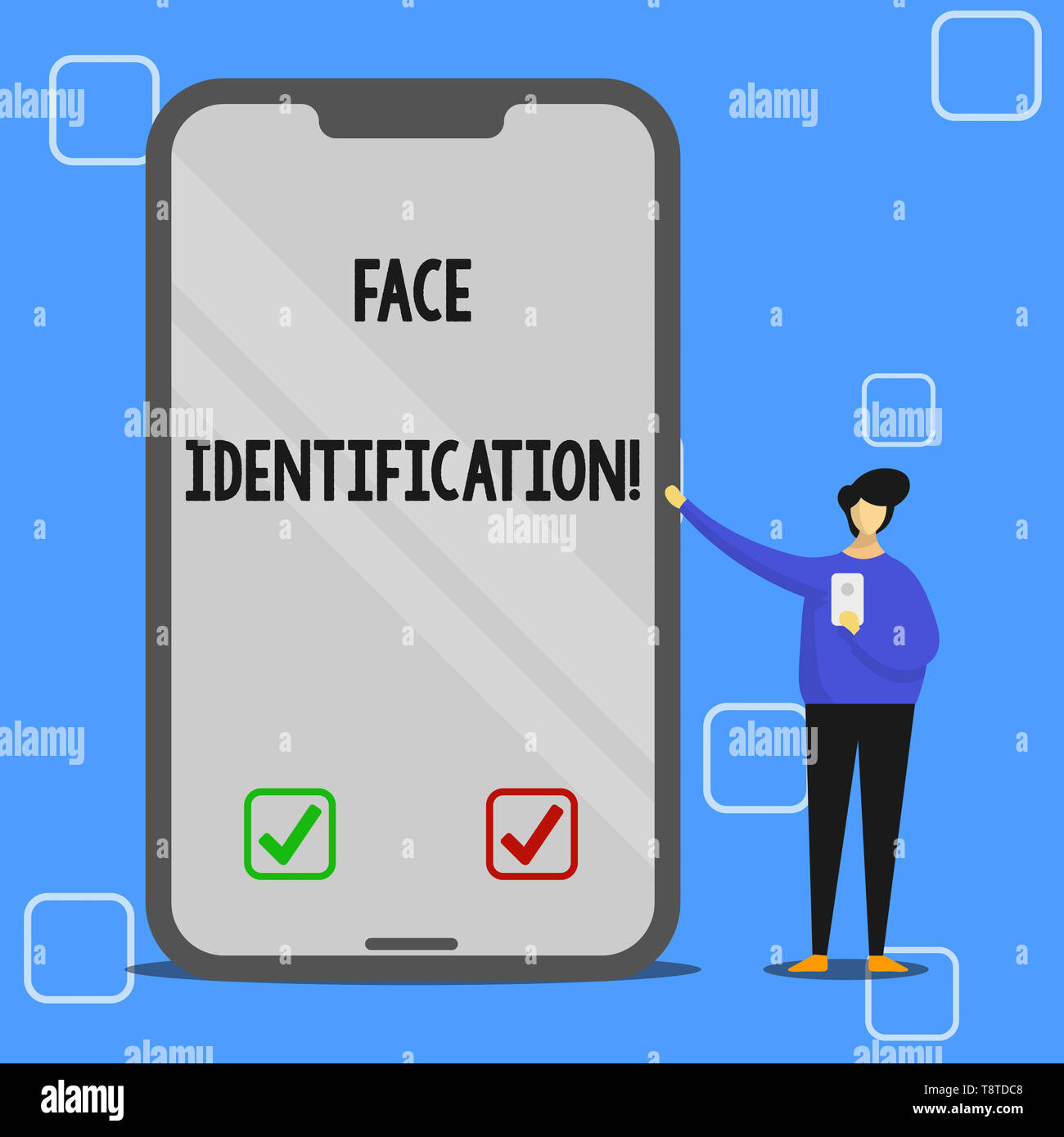 Handwriting text writing Face Identification. Conceptual photo ...