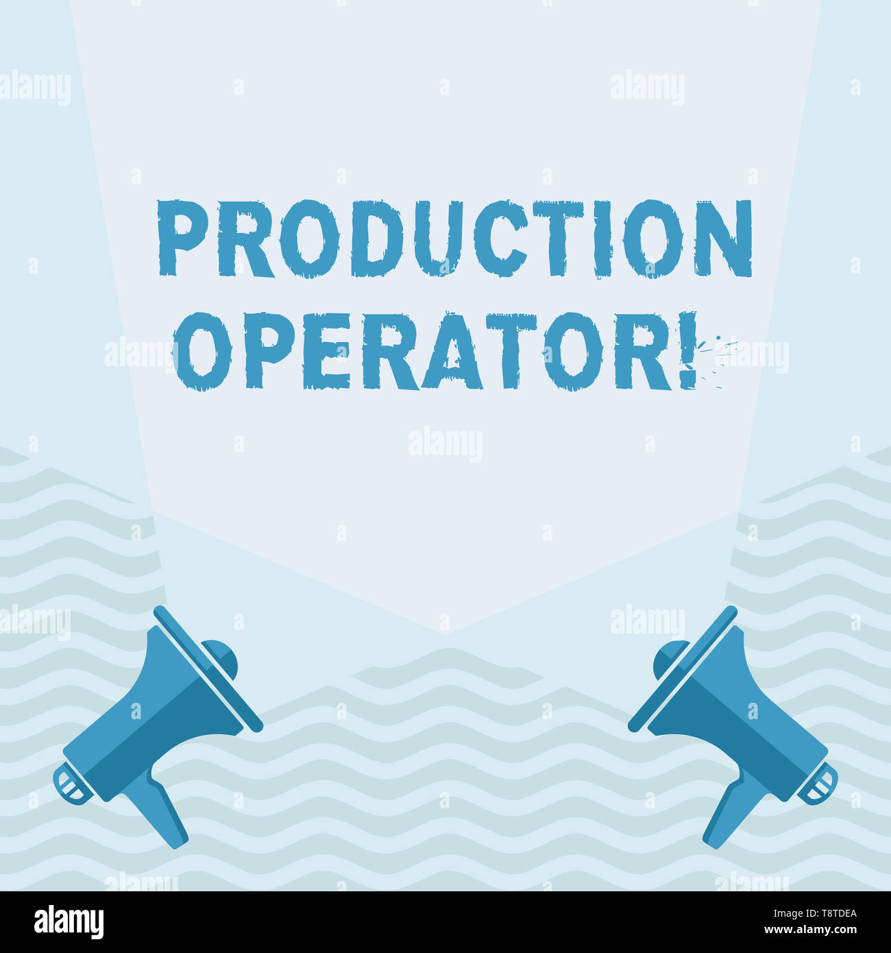 Handwriting text writing Production Operator. Conceptual photo control ...