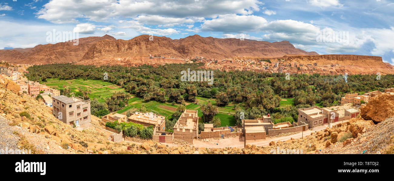 Berber village on Dades Valley, Tinghir region, Morocco, North Africa ...