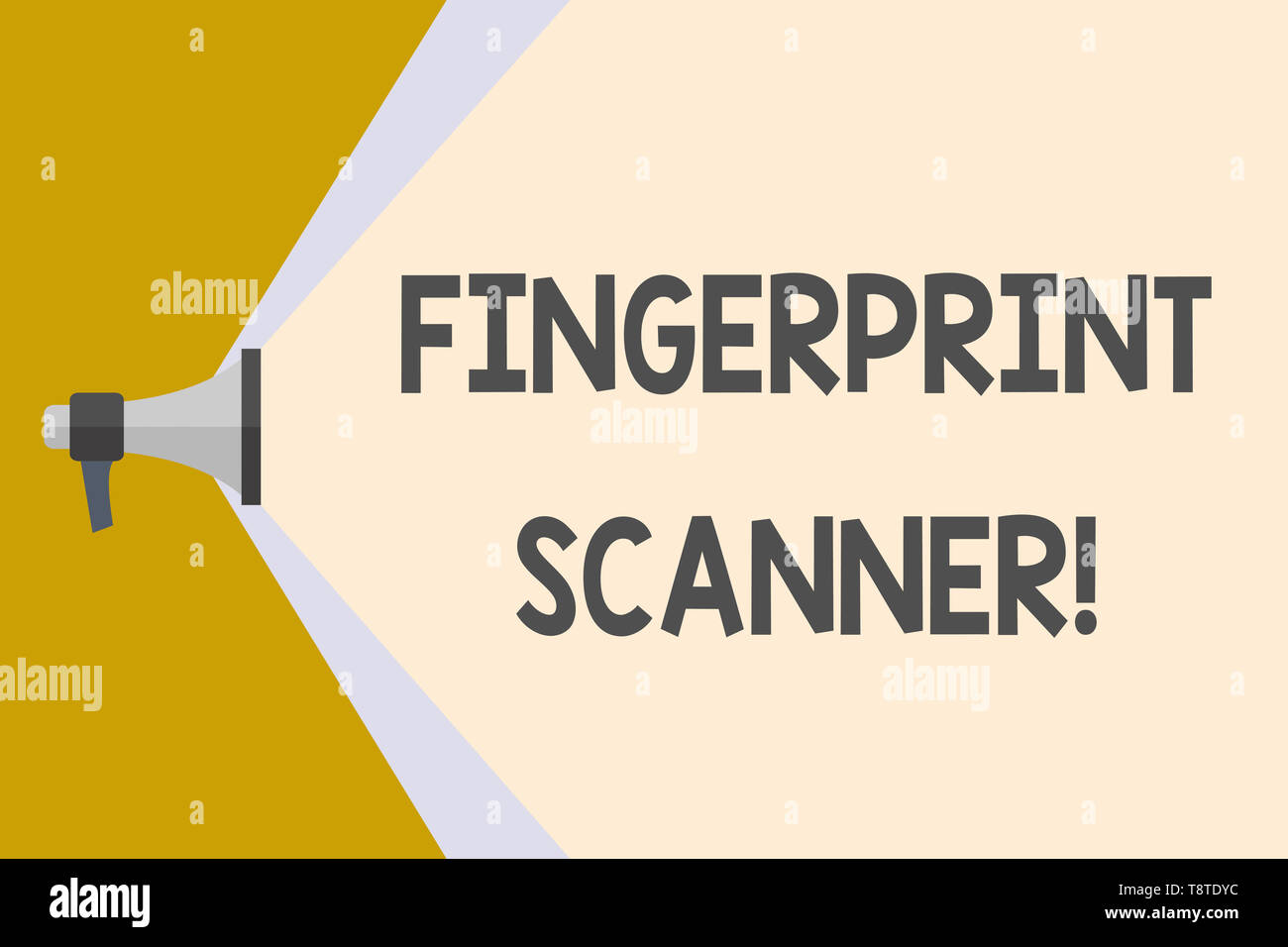 Writing note showing Fingerprint Scanner. Business concept for Use ...