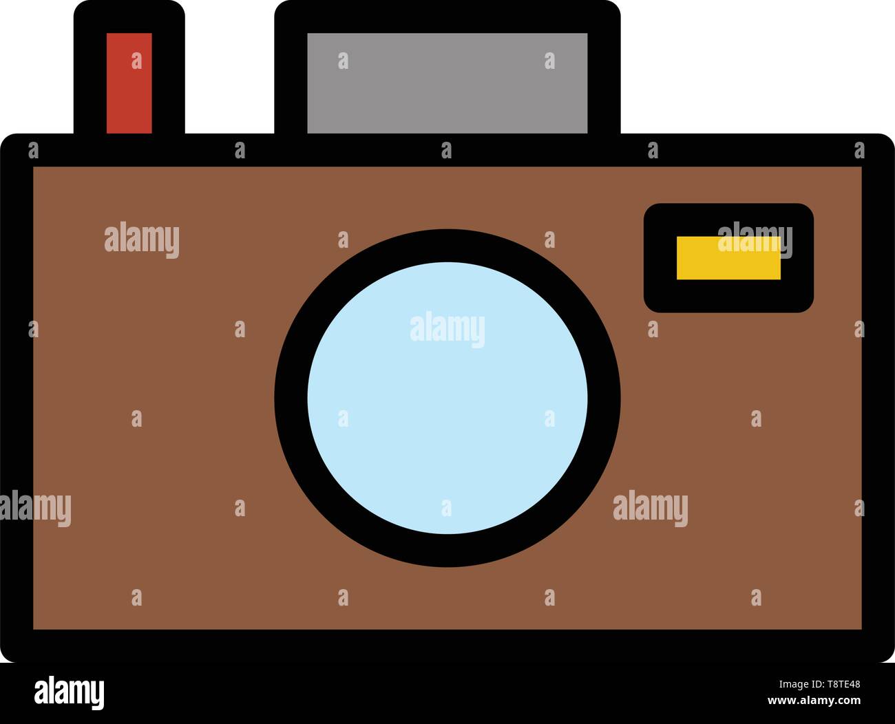 camera record Summer vector logo icon or illustration. Editable stroke ...