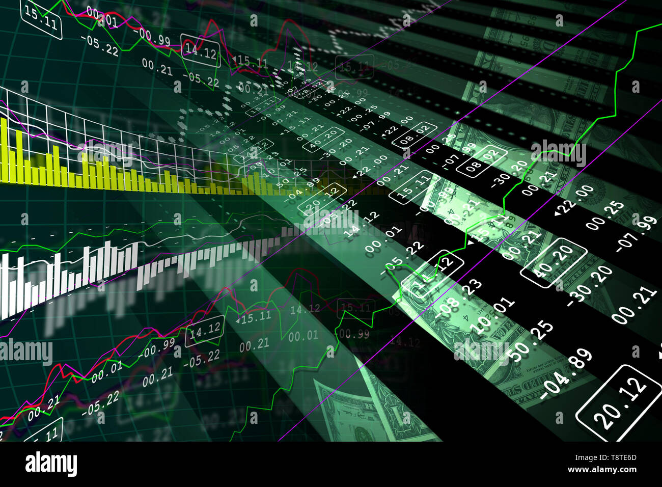 Stock market graph analysis Stock Photo - Alamy