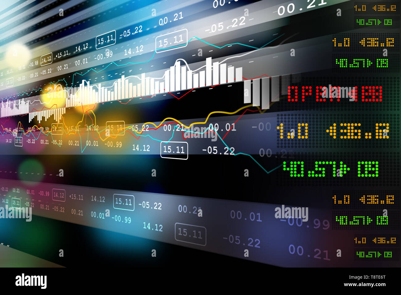 Stock market graph analysis Stock Photo - Alamy