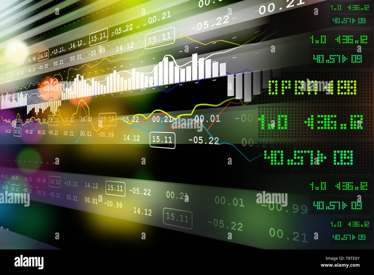 Stock market graph analysis Stock Photo - Alamy