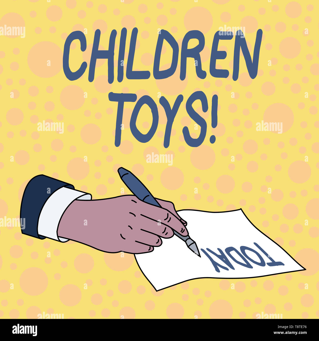 Handwriting text Children Toys. Conceptual photo An object that ...