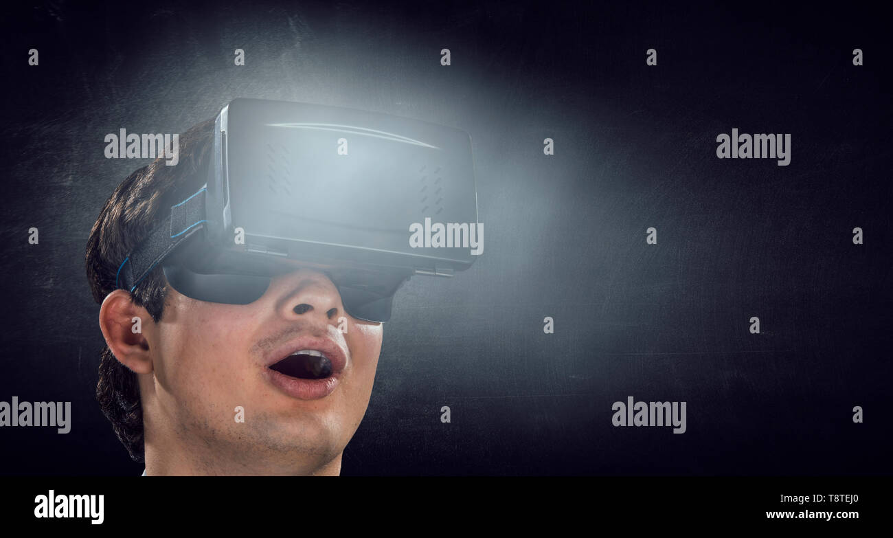 Virtual reality experience and technologies of the future. Mixed media ...