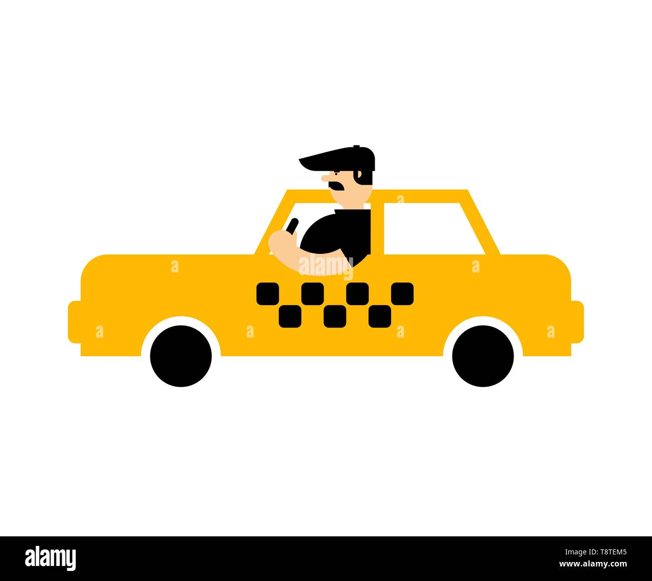 Yellow taxi sign in Cut Out Stock Images & Pictures - Alamy
