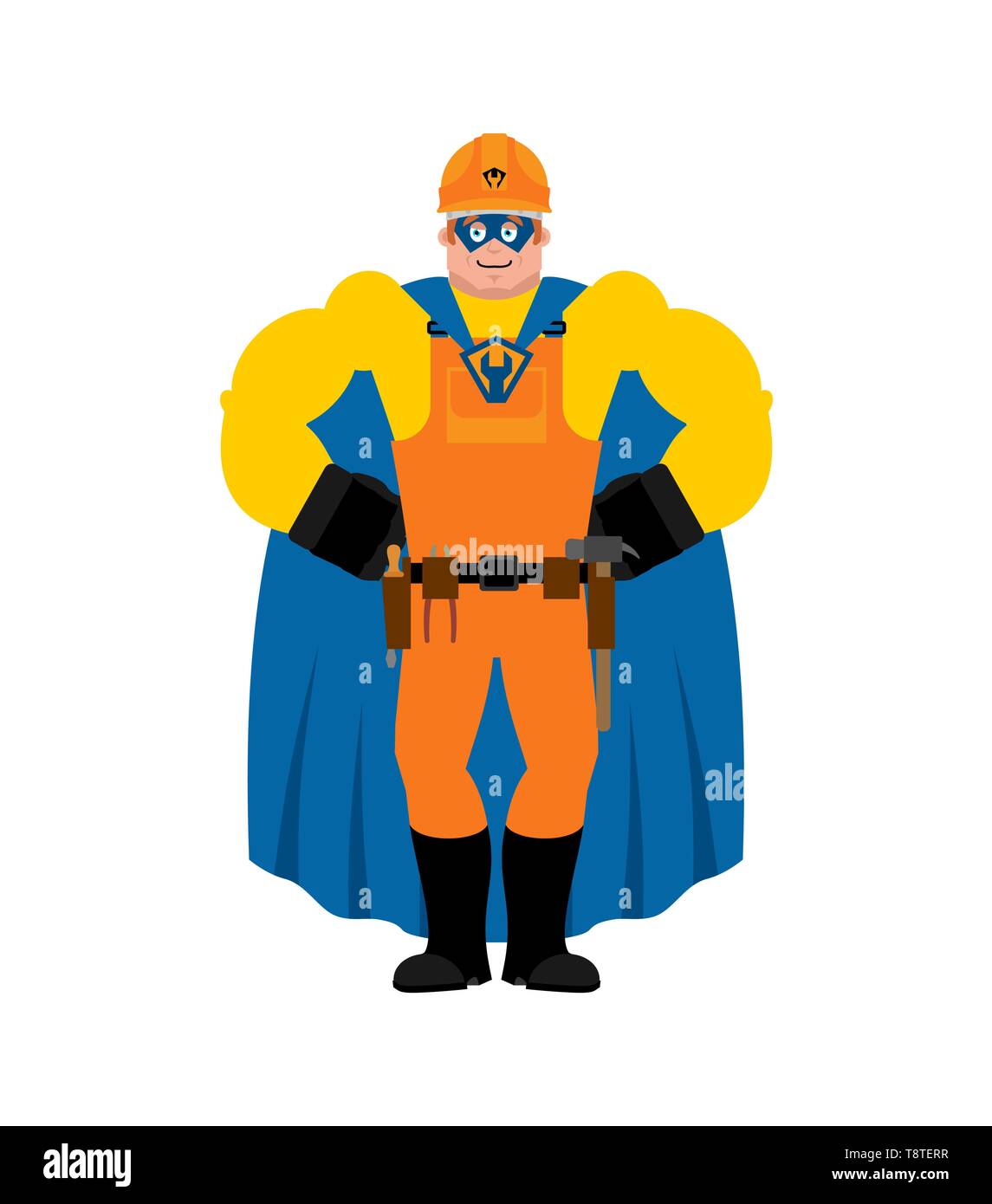 Cartoon illustration helmet super hero hi-res stock photography and ...