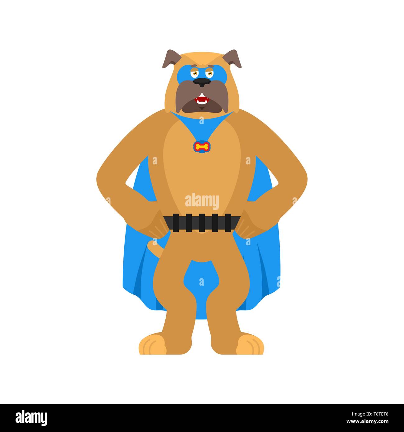 Superhero in white blue Stock Vector Images - Alamy