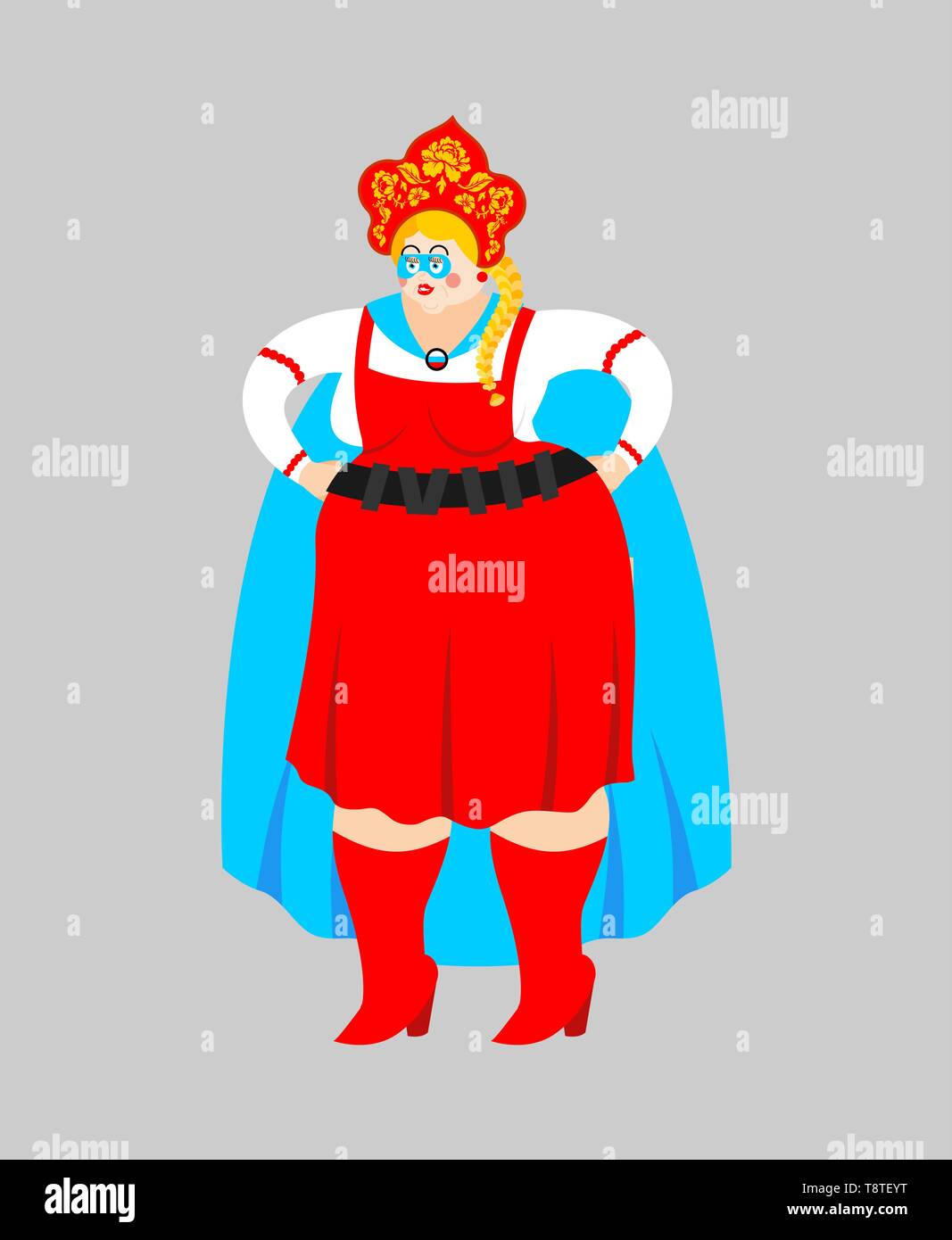 Russian woman in competition Stock Vector Images - Alamy