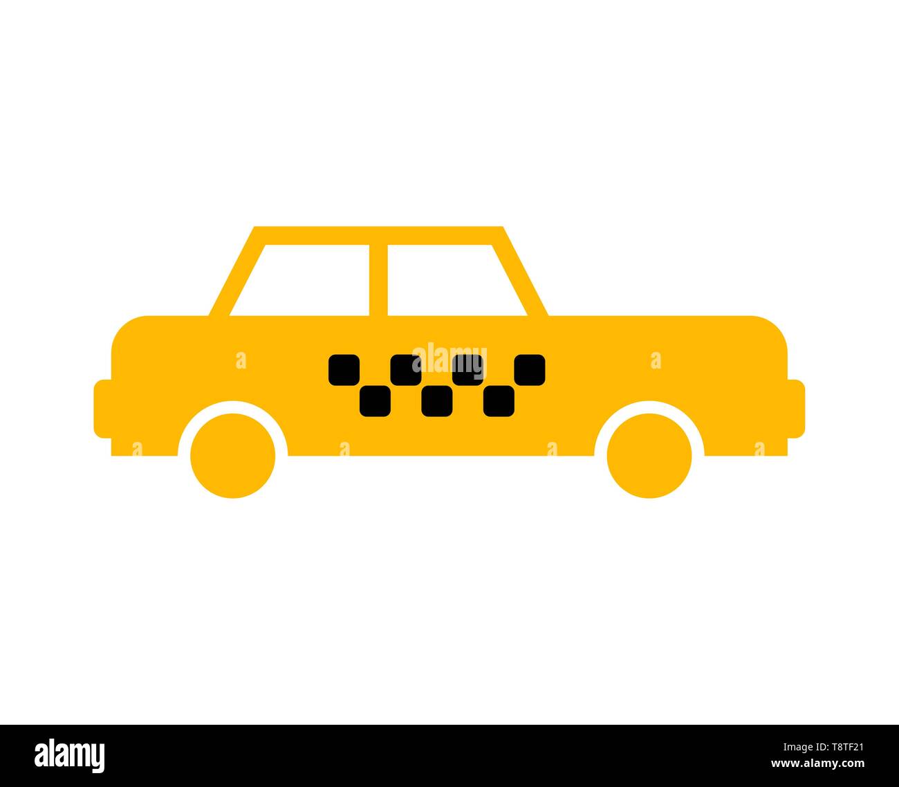 Taxi car sign. Yellow auto icon. Vector symbol Stock Vector Image & Art ...
