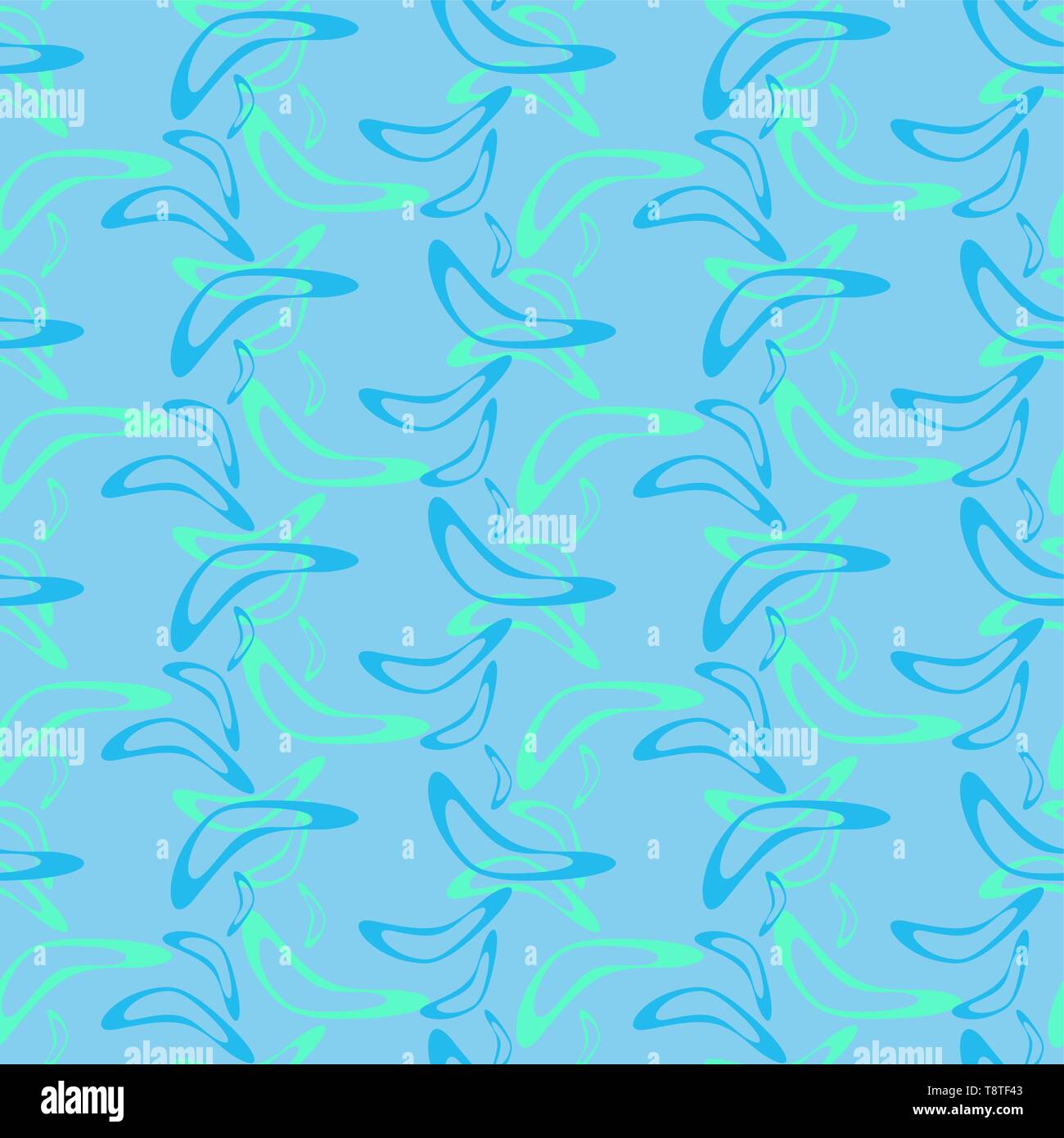 Simple seamless pattern with hand drawn flying boomerangs. Soft design ...