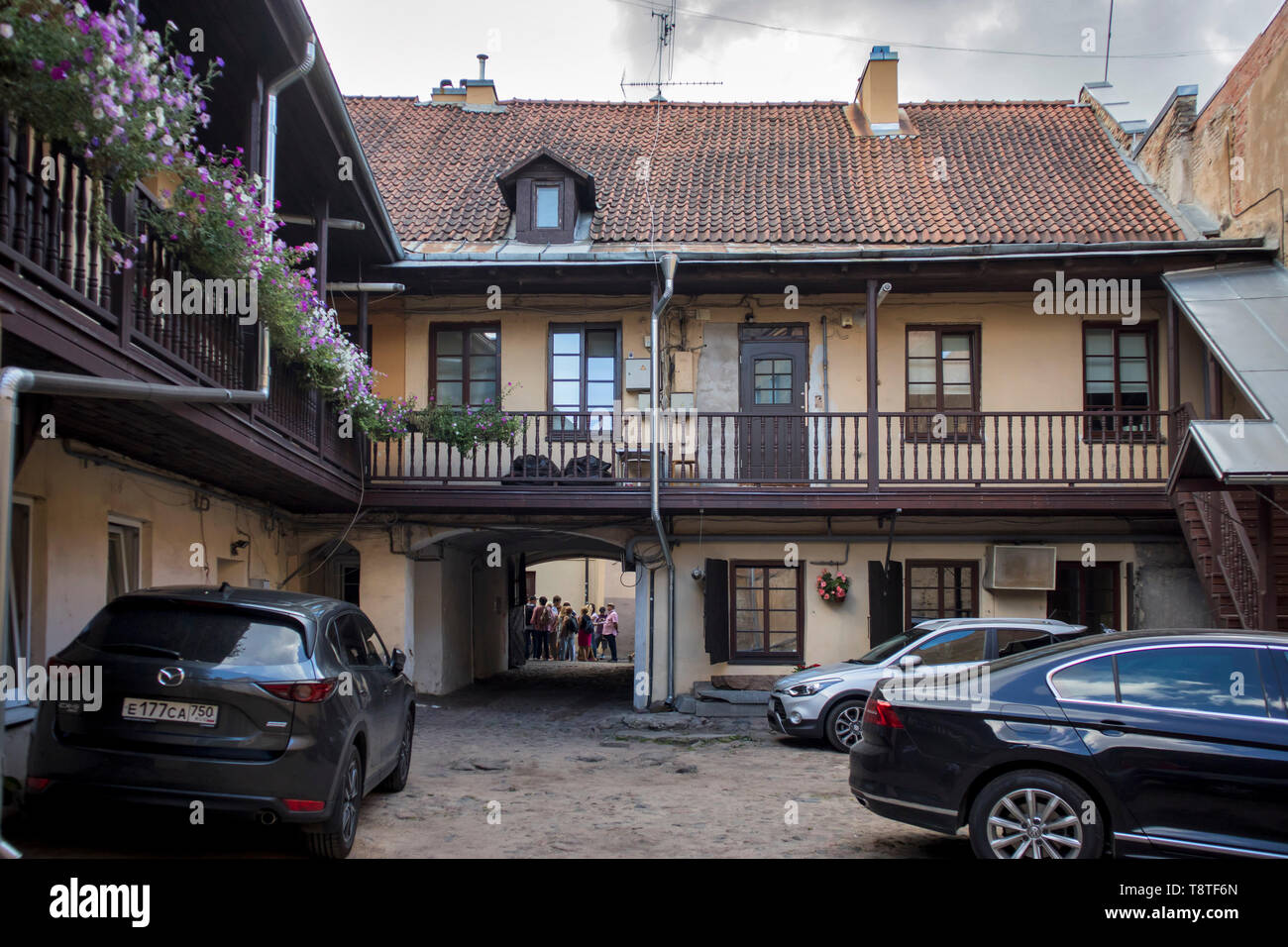 Vilnius, Lithuania, 14, May, 2019 , Typical two-storey residential ...