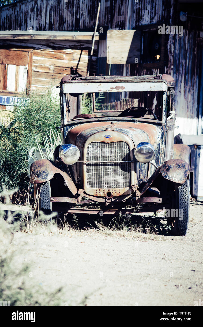 Broken and abandoned classic car Ford Model A Stock Photo - Alamy