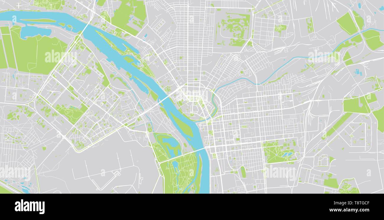 Urban vector city map of Omsk, Russia Stock Vector Image & Art - Alamy
