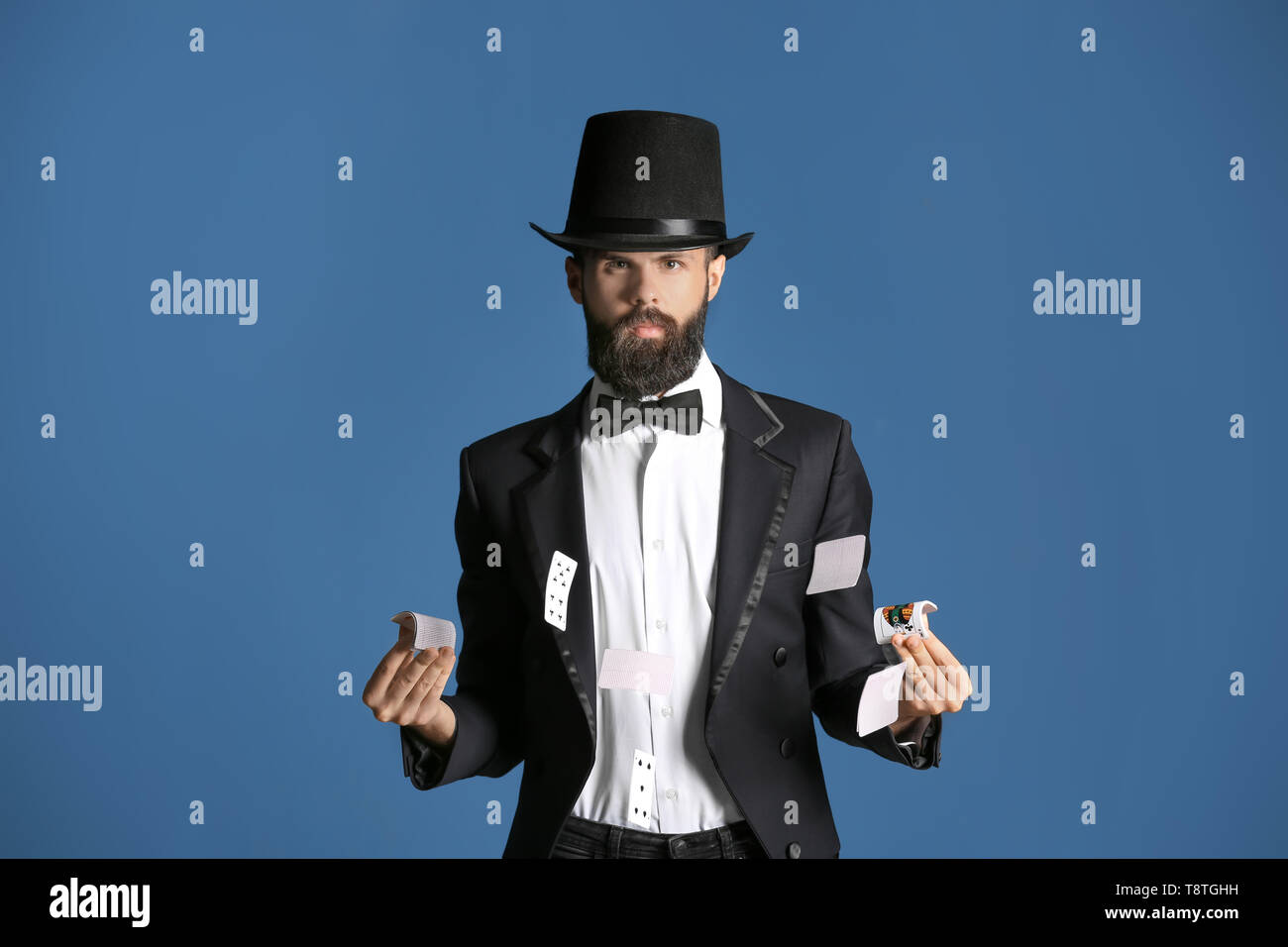 Man Showing Tricks With Cards High Resolution Stock Photography and ...