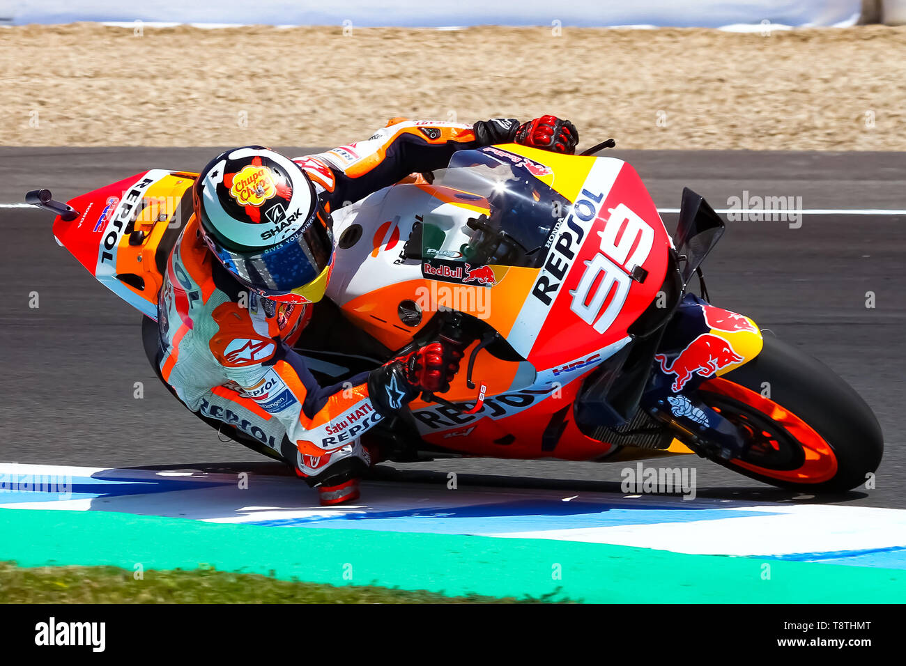 99 Jorge Lorenzo on track, free practice, MotoGP Spain round Stock ...