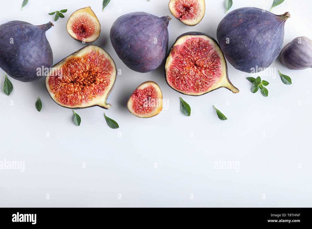 Fresh ripe figs on white background Stock Photo - Alamy
