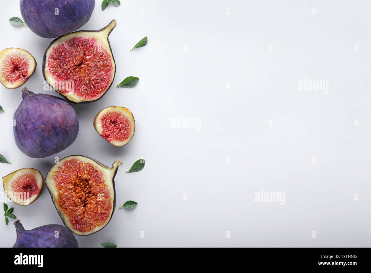 Fresh ripe figs on white background Stock Photo - Alamy