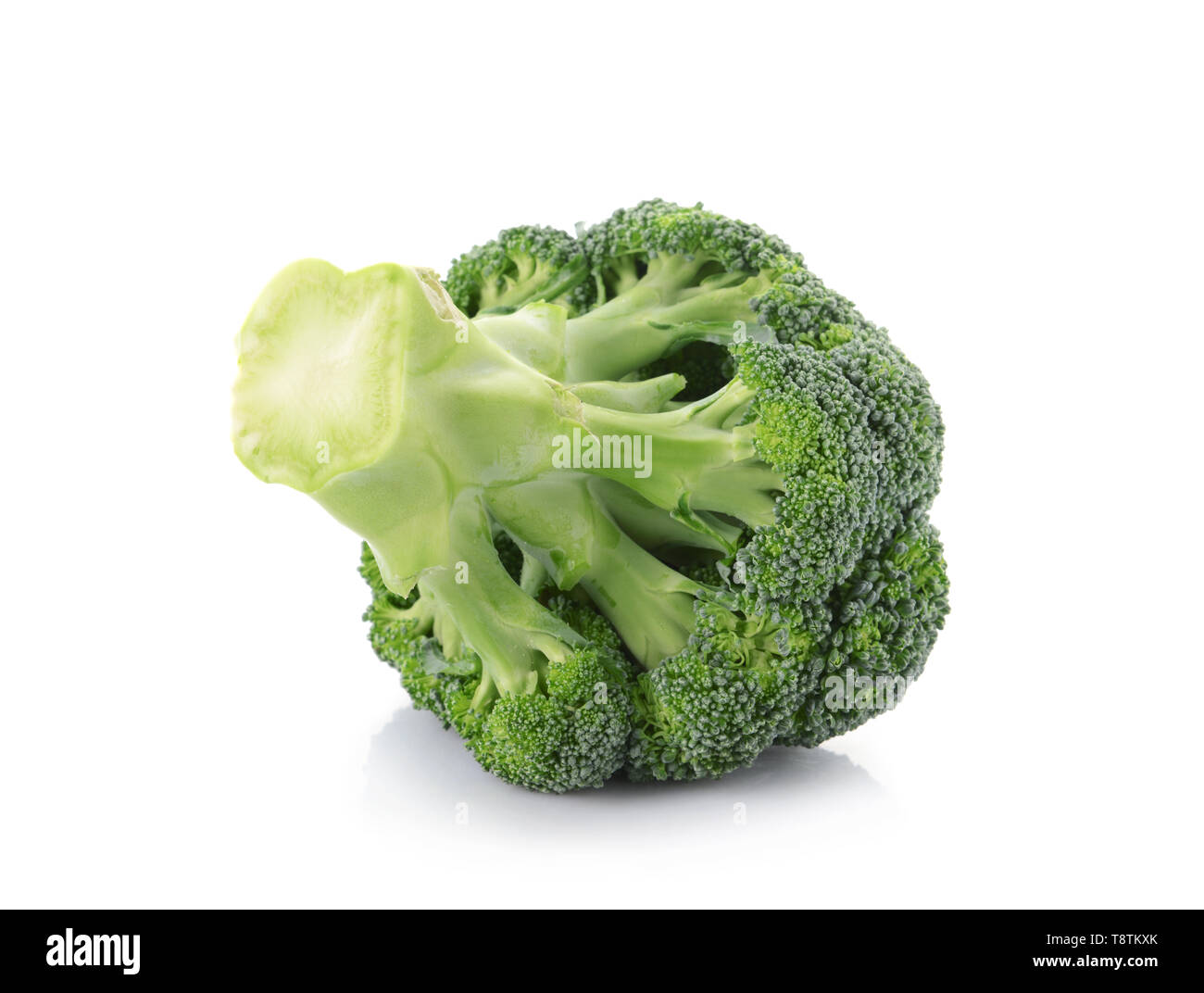 Fresh broccoli on white background Stock Photo - Alamy