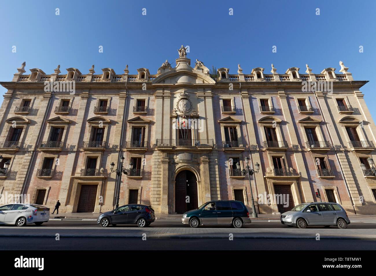 Historic courthouse, Palacio de Justicia, Valencia, Spain Stock Photo ...