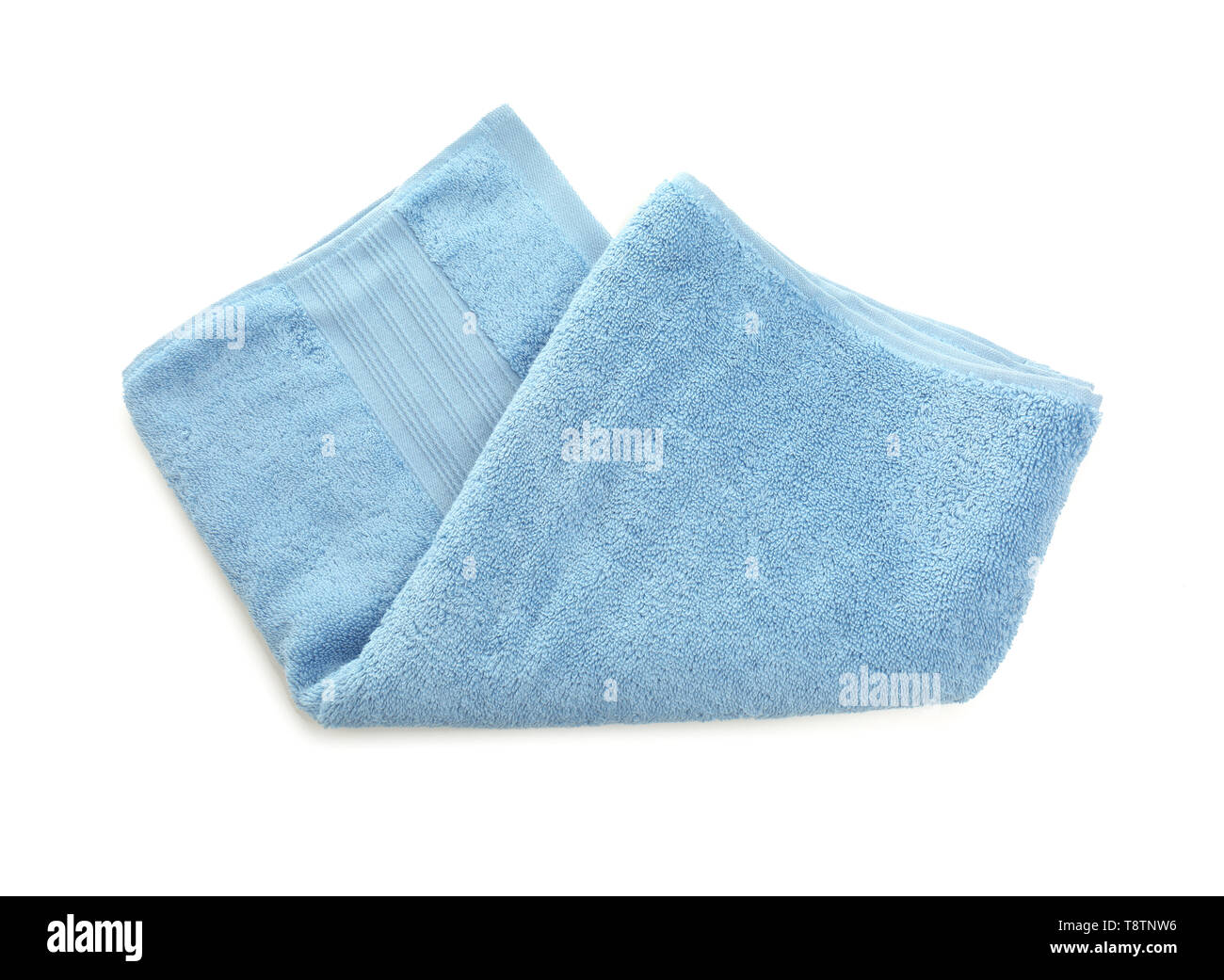 Clean soft towel on white background Stock Photo - Alamy