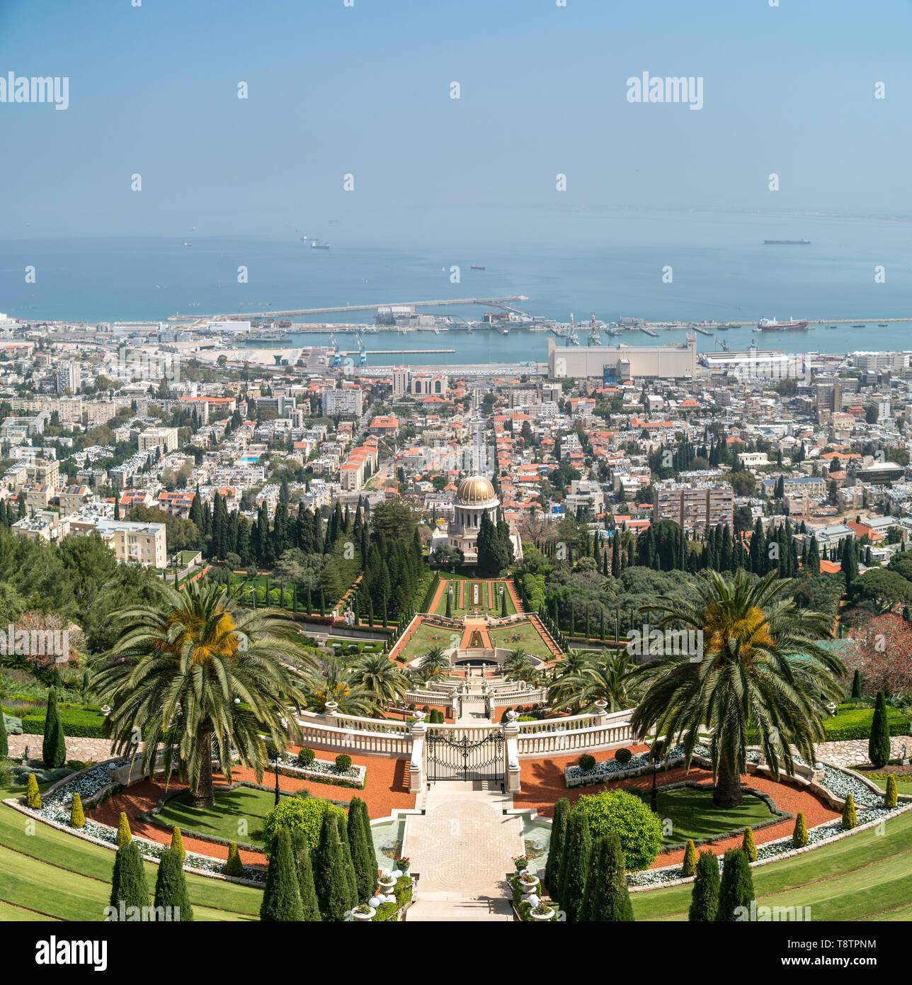 View of the Bahai Gardens in Haifa Israel Stock Photo - Alamy