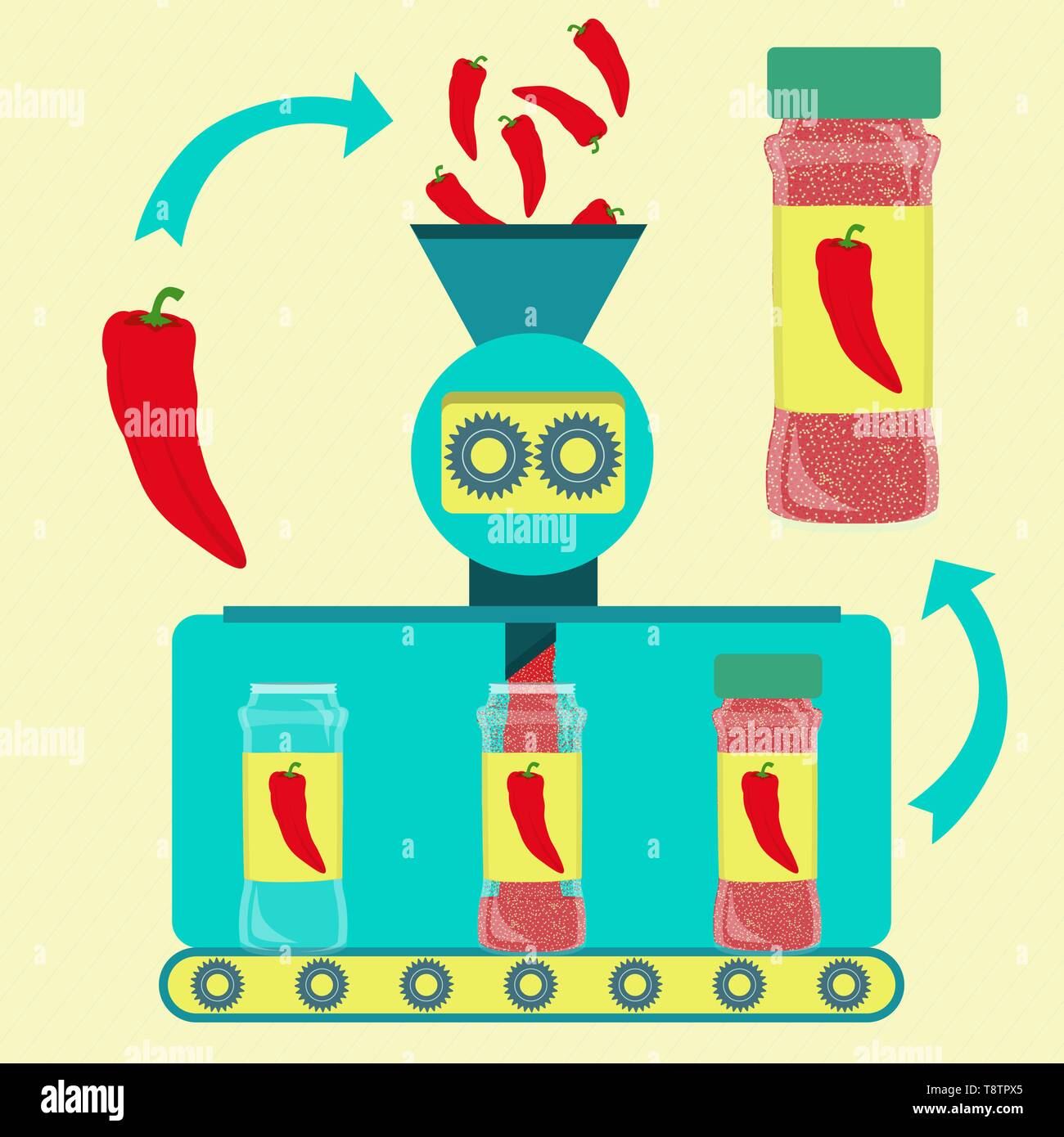 Chilli dried Stock Vector Images - Alamy