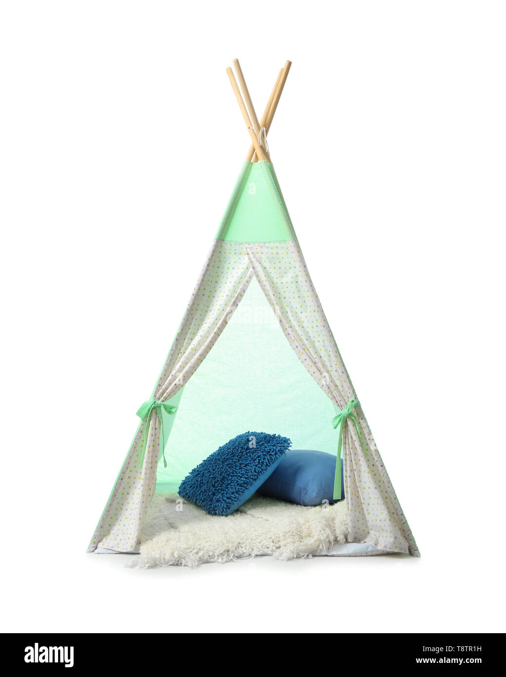 Cozy play tent for kids on white background Stock Photo - Alamy