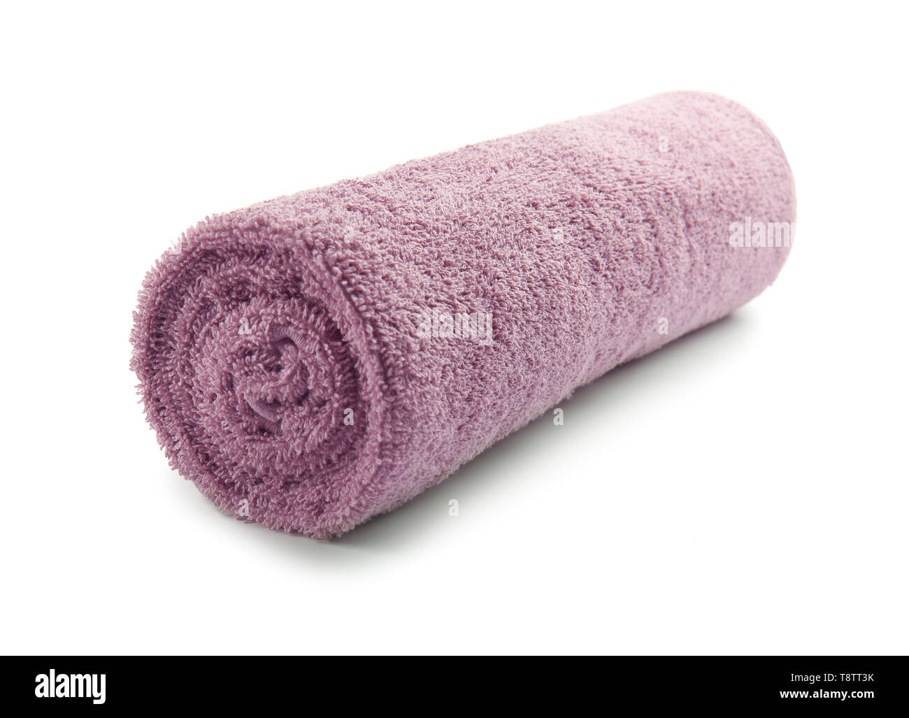 Clean soft towel on white background Stock Photo - Alamy