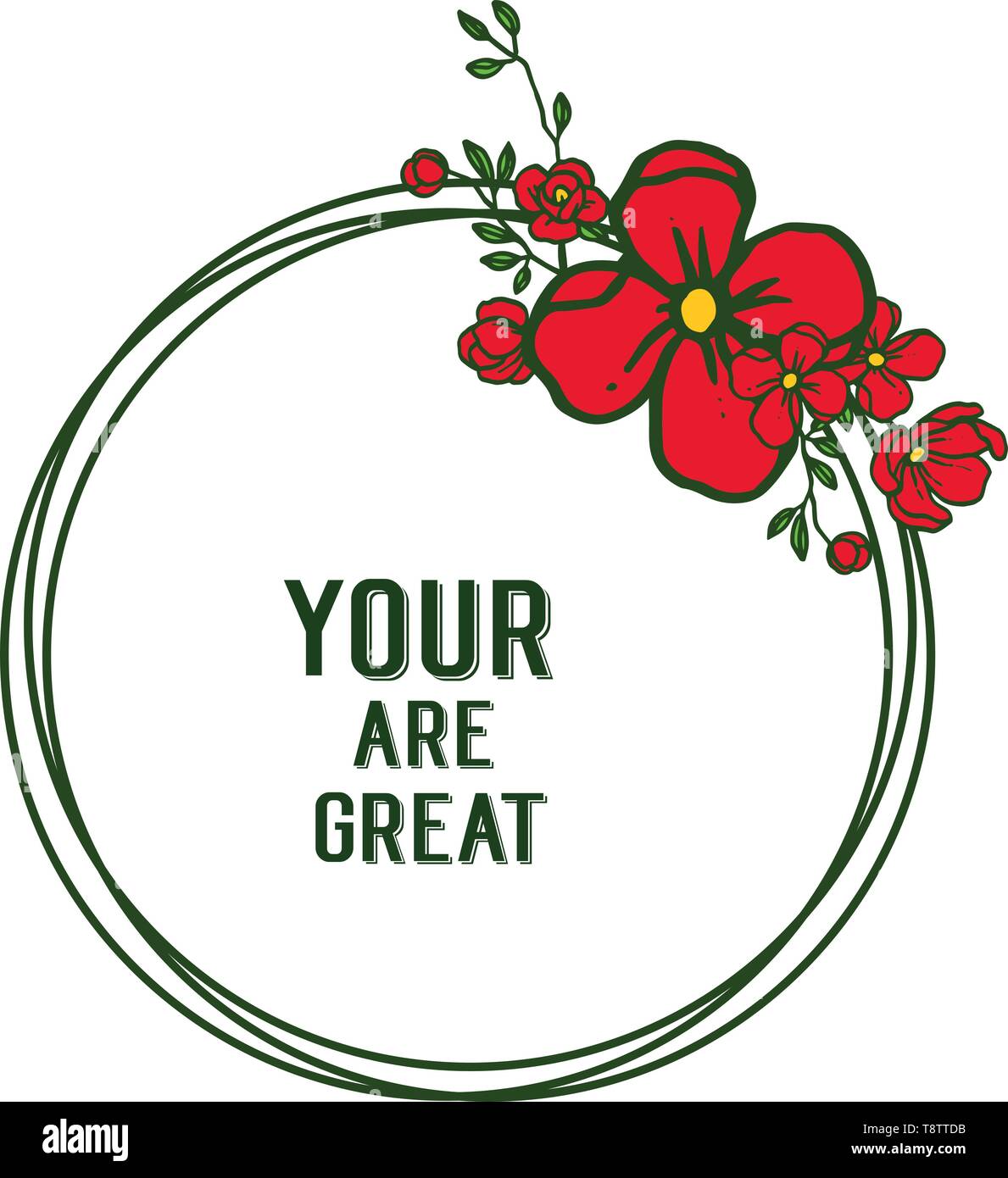 Vector illustration decorative your are great with texture of red ...