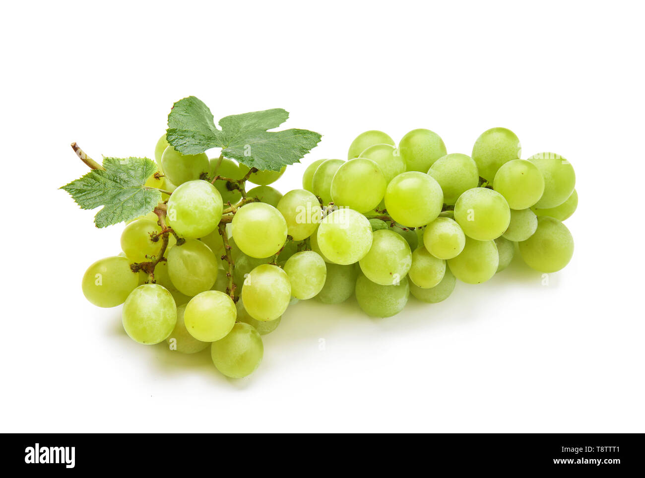 Ripe sweet grapes on white background Stock Photo - Alamy